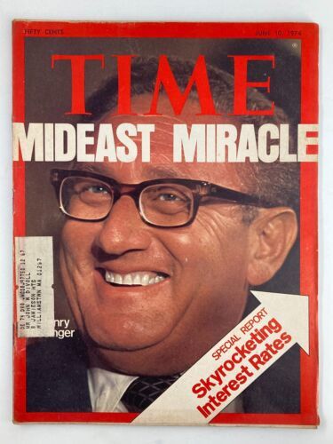 VTG Time Magazine June 10 1974 Henry Kissinger Skyrocketing Interest ...
