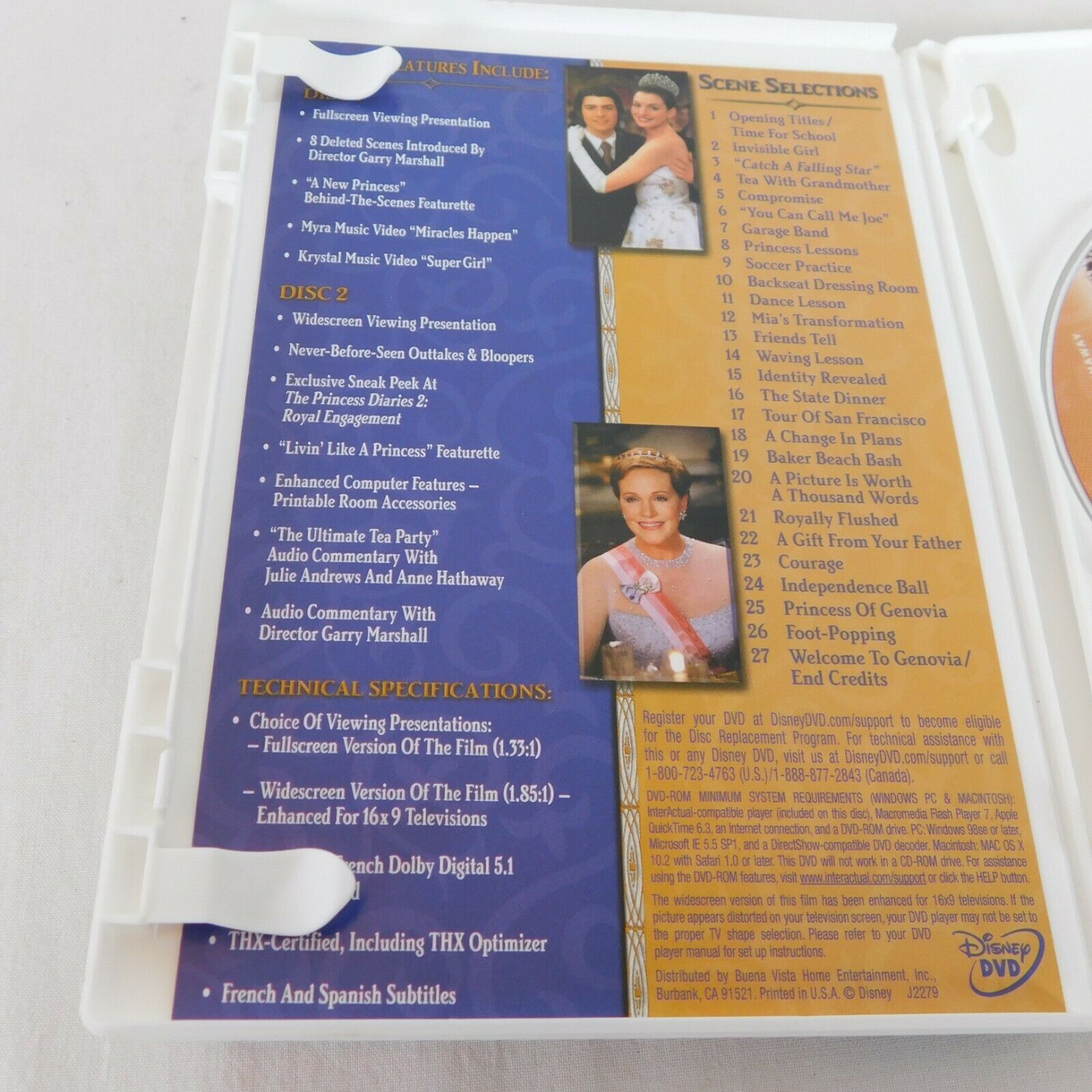 Disney Princess Diaries 2004 2 DVD Collector and 50 similar items