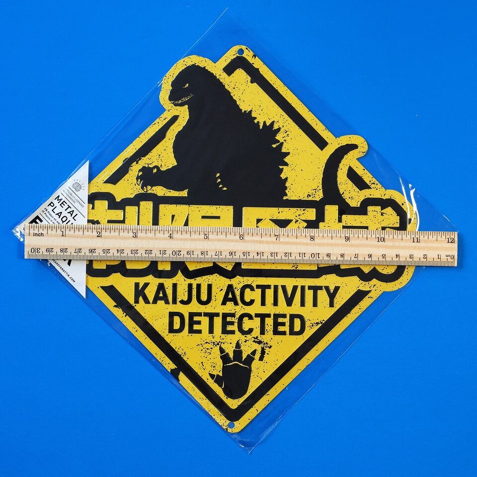 Godzilla Kaiju Activity Detected Metal Sign Official Movie Collectible ...