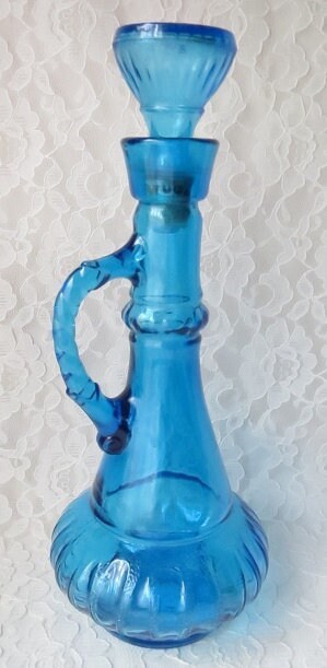 Vintage 1973 Jim Beam I Dream of Genie Bottle Aqua Turquoise Blue Glass ...