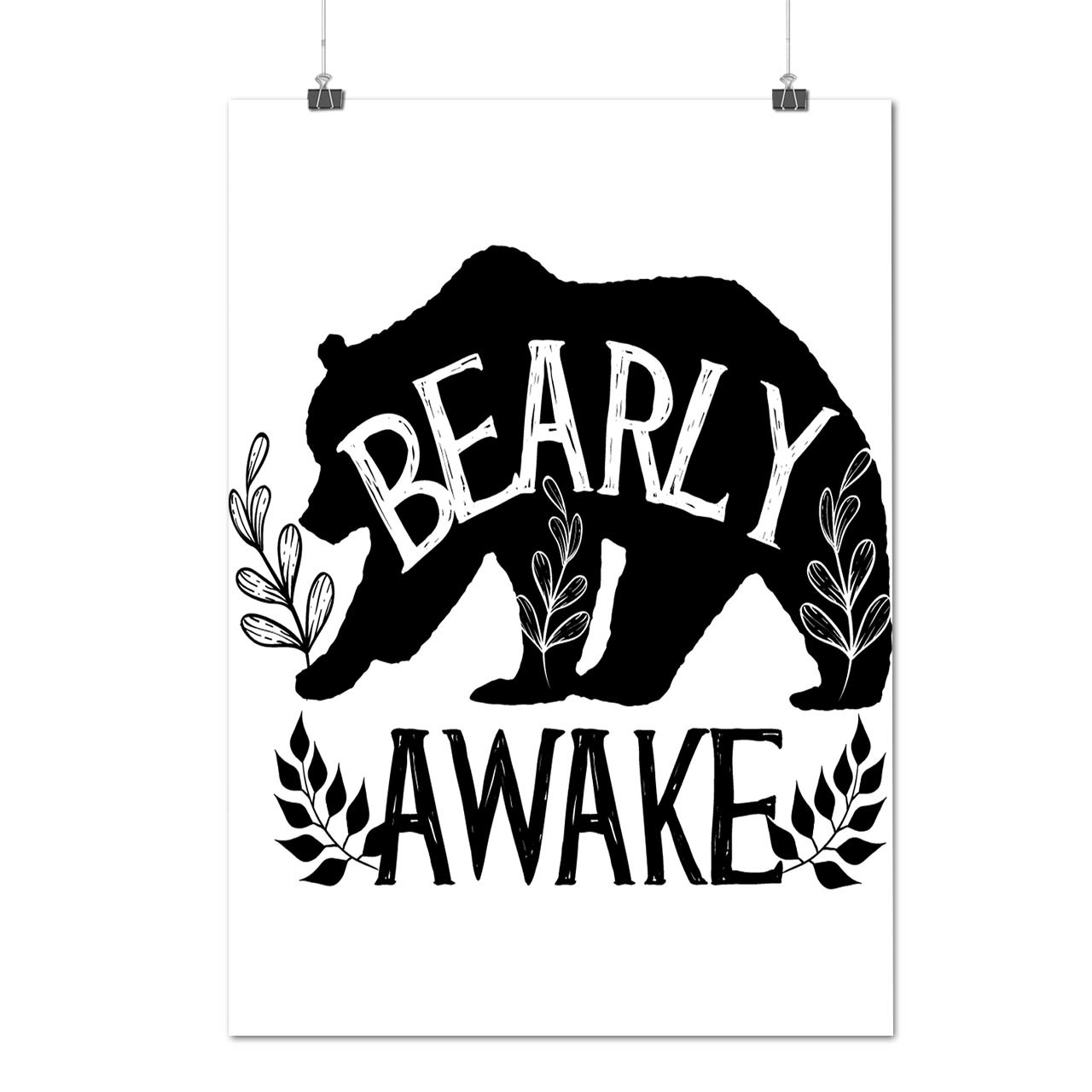Bear Bearly Awake Animal Grizzly Brown Matte/Glossy Poster A0 A1 A2 A3 ...