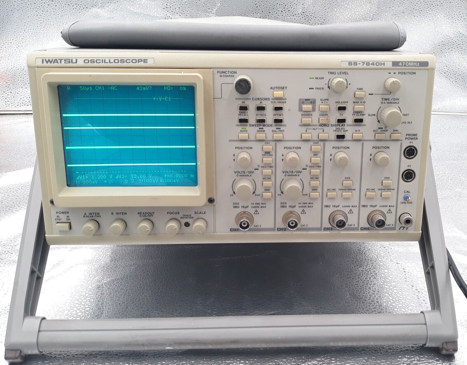 Iwatsu SS-7840H Analog Oscilloscope - DC to 470MHz 4 Channel 10 Traces - Oscilloscopes ...