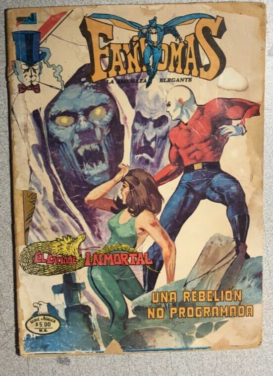FANTOMAS (1980) Mexican digest sized color comic book in Spanish POOR ...