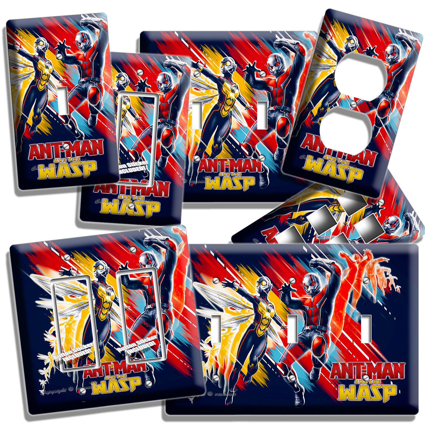 ANT MAN AND THE WASP SUPERHEROES LIGHT SWITCH OUTLET WALL PLATES GAME ...