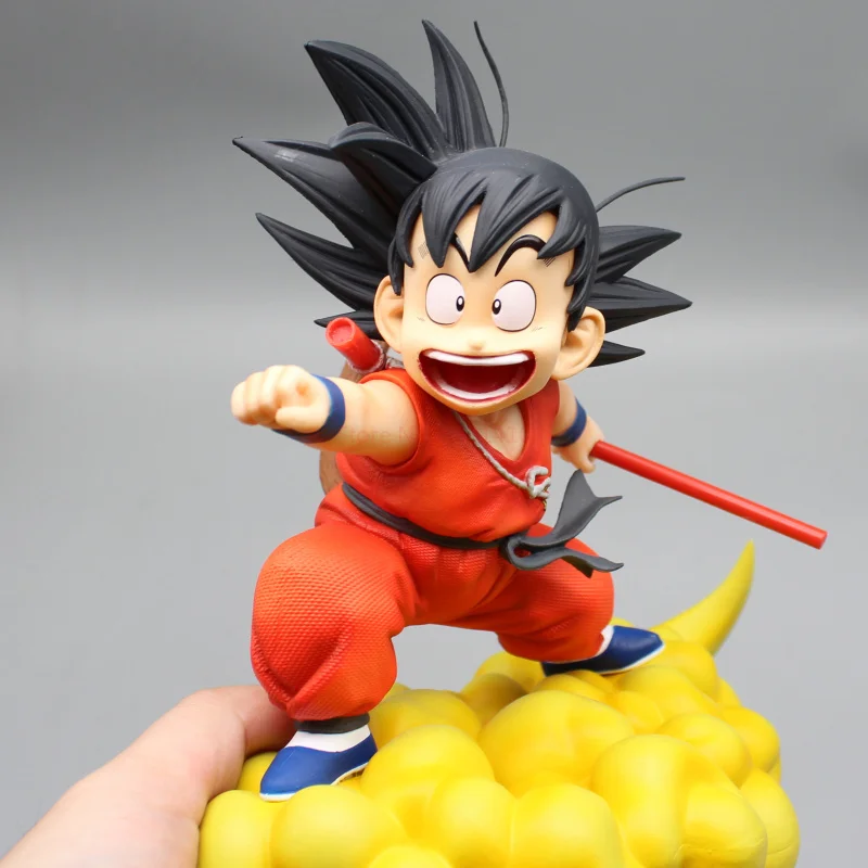 20cm Dragon Ball Son Goku Anime Figures Child Goku Ride Cloud Pvc ...