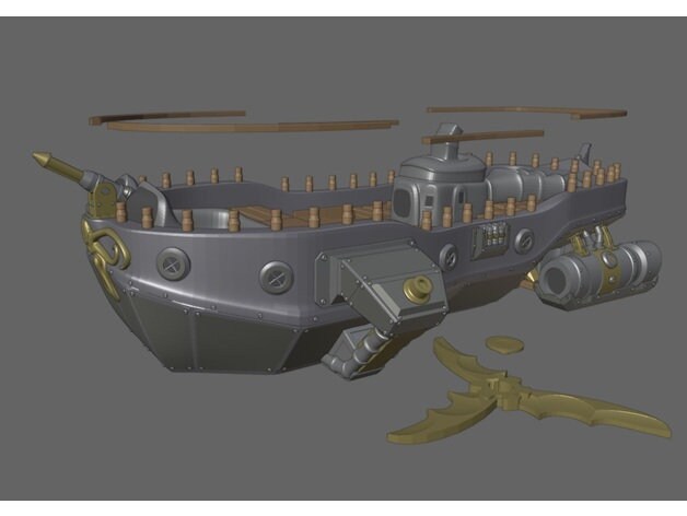 Sky Ship 3D Model For Print, 3D Skyship and 50 similar items