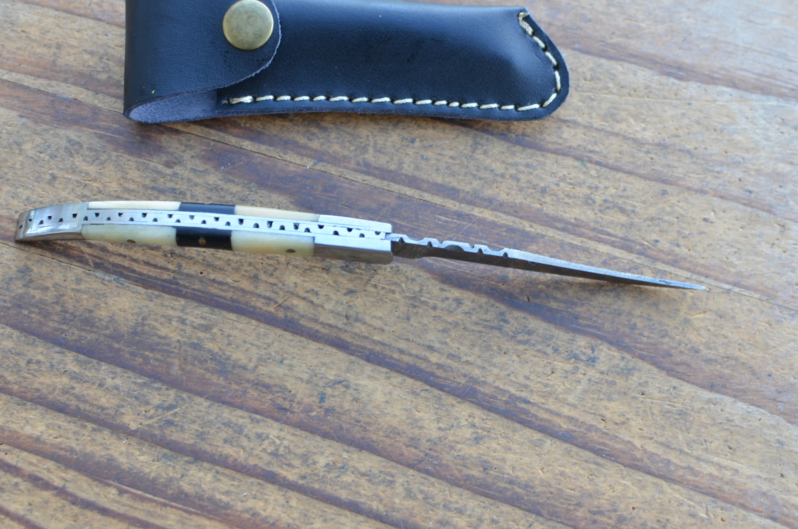 vintage real handmade damascus steel tooth pick knife 5267 - Custom ...