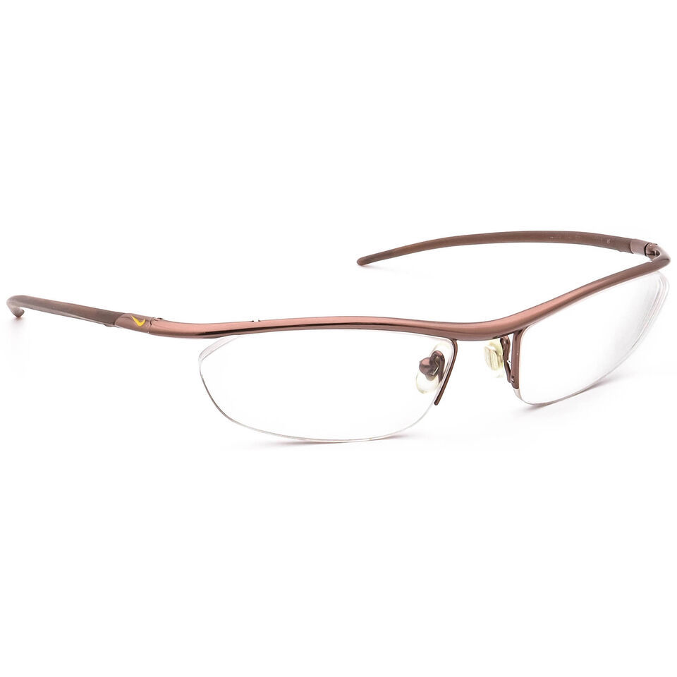 Nike Men's Eyeglasses 4110 224 Flexon Temples Brown Half Rim Frame 55 ...