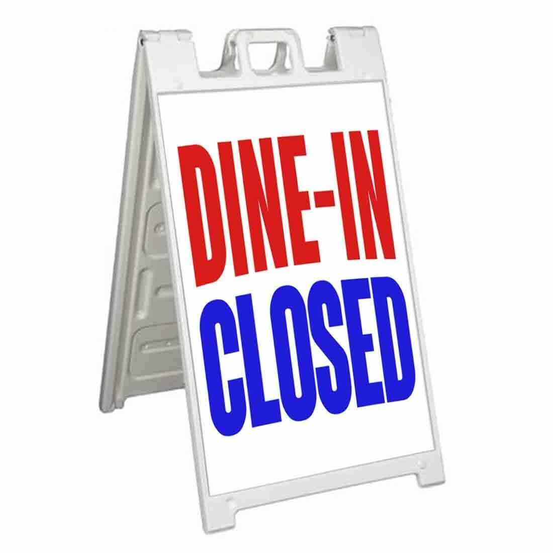 DINE-IN CLOSED Signicade 24x36 Aframe Sidewalk Sign Banner Decal ...