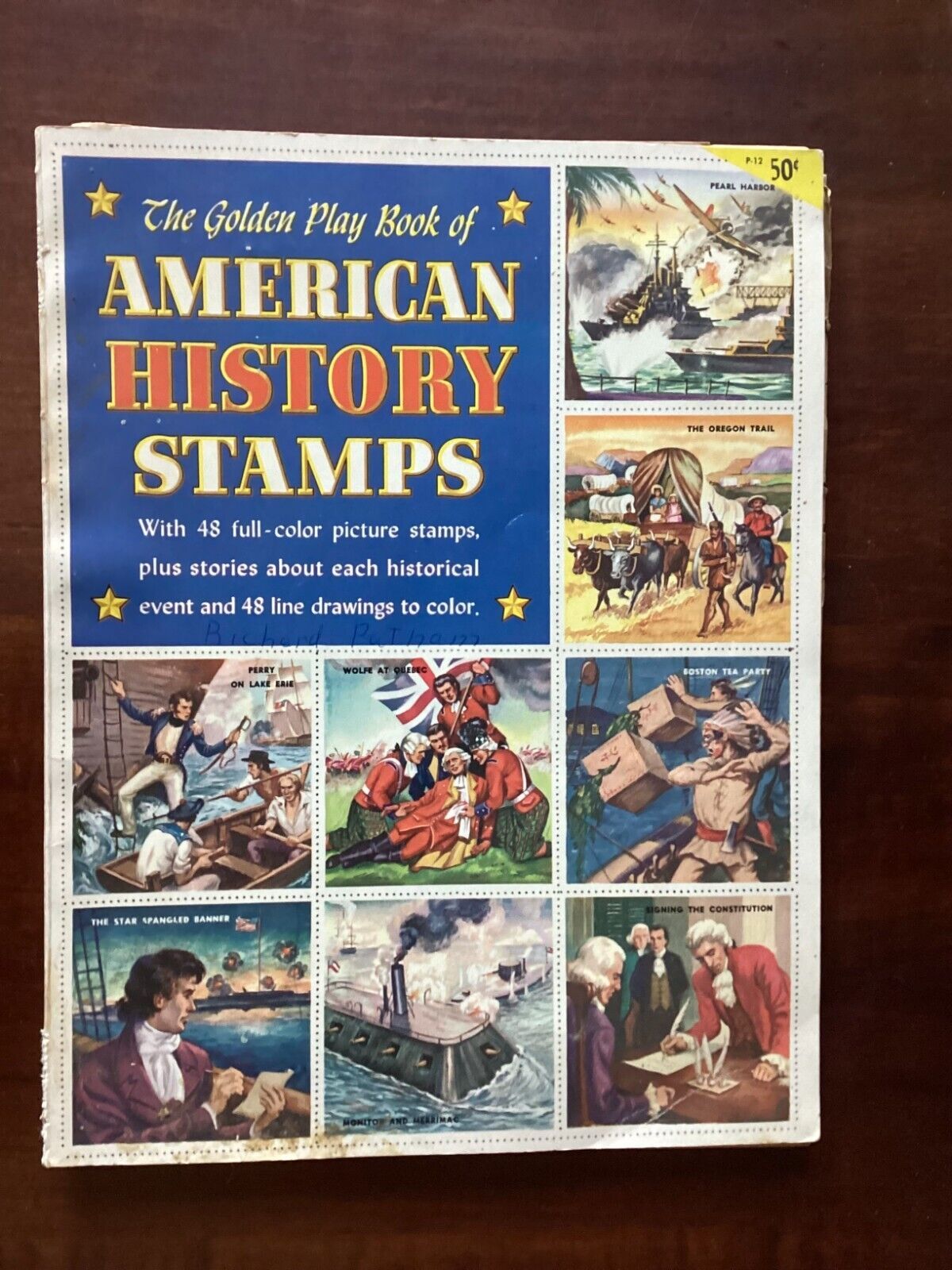 THE GOLDEN PLAY BOOK OF AMERICAN HISTORY STAMPS - STAPLED STAMPS, LOOSE ...
