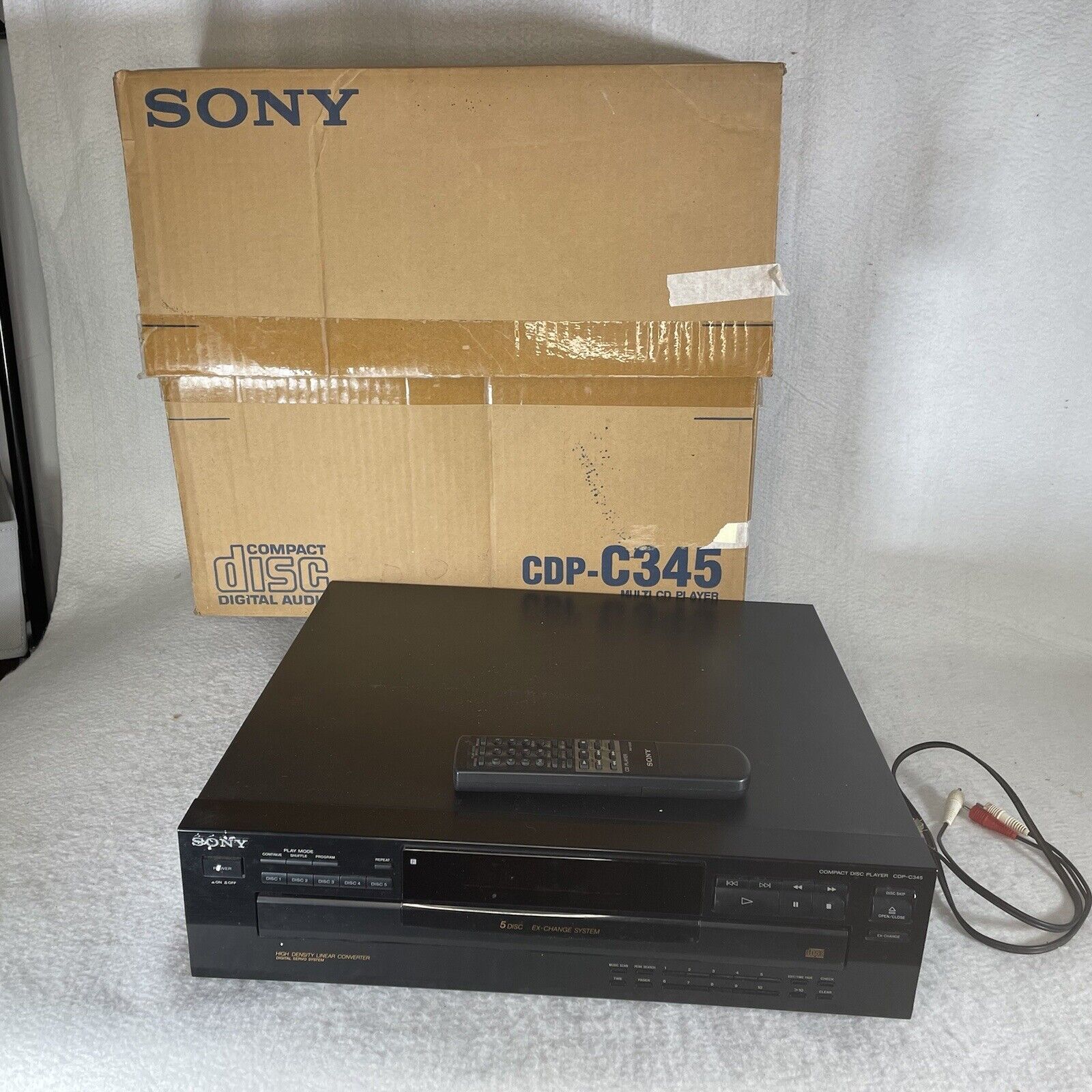 Sony CDP-C345 - 5 CD Compact Disc Changer w/ Remote & Original Box ...