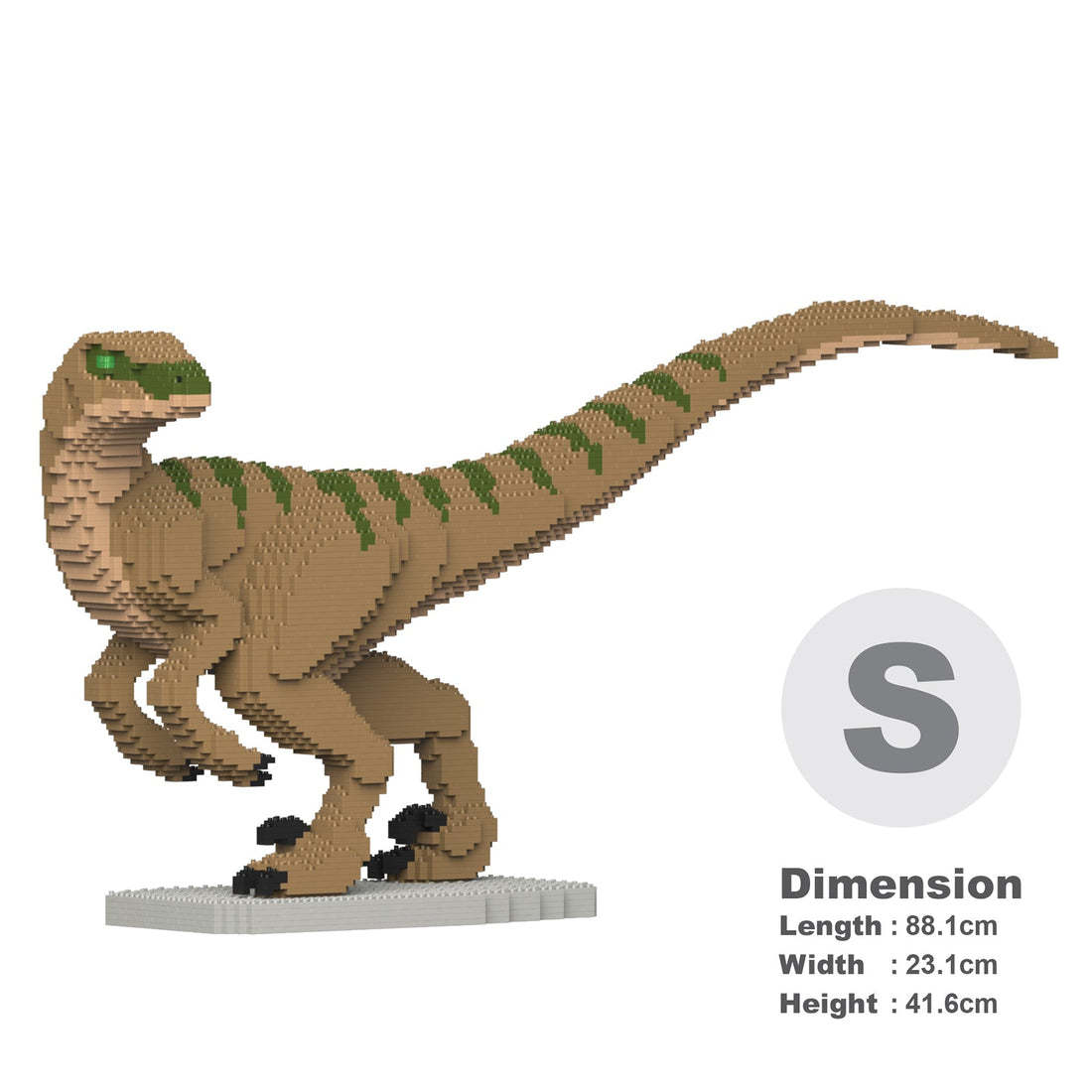 Dinosaur Velociraptor Sculptures (JEKCA Lego Brick) DIY Kit - Building ...