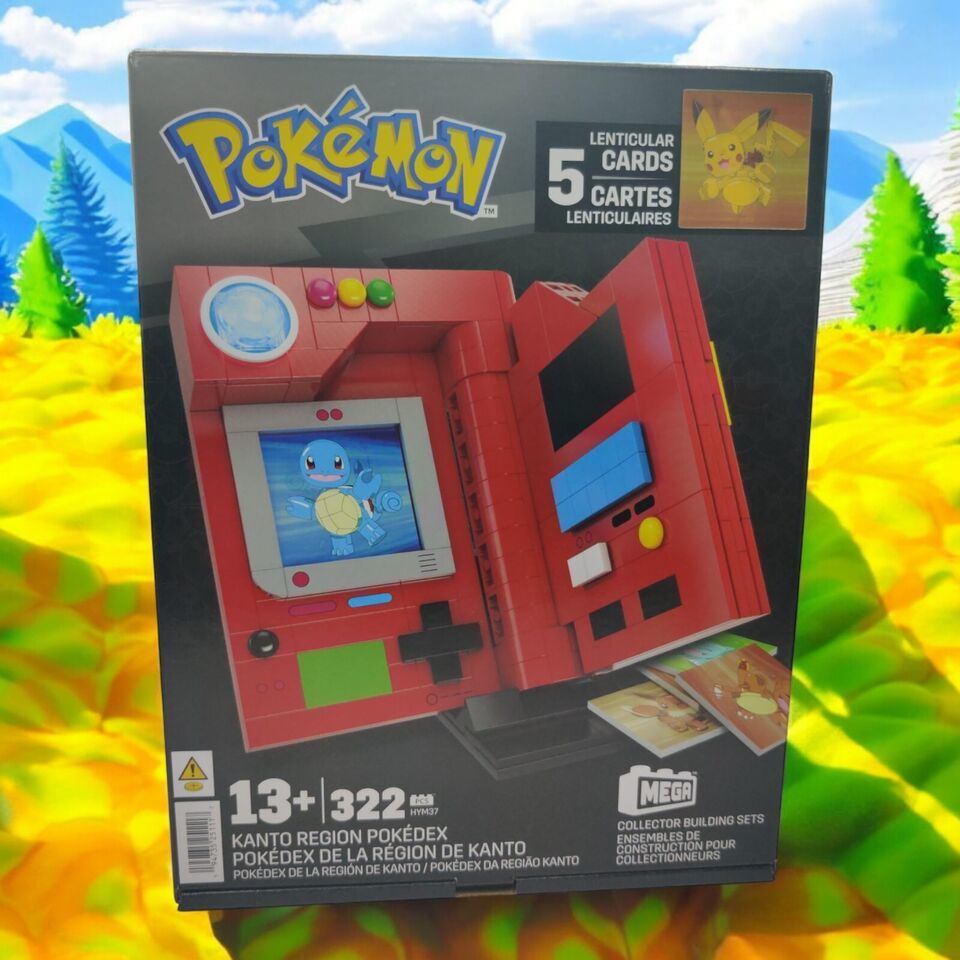 POKEMON Mattel MEGA Collector Build Set KANTO Region POKEDEX 5 ...
