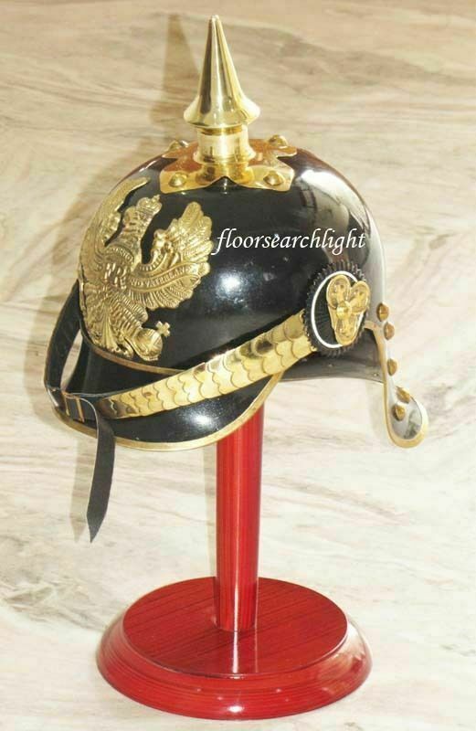 Pickelhaube Prussian Helmet Wwi German Brass Accents Imperial Officer ...
