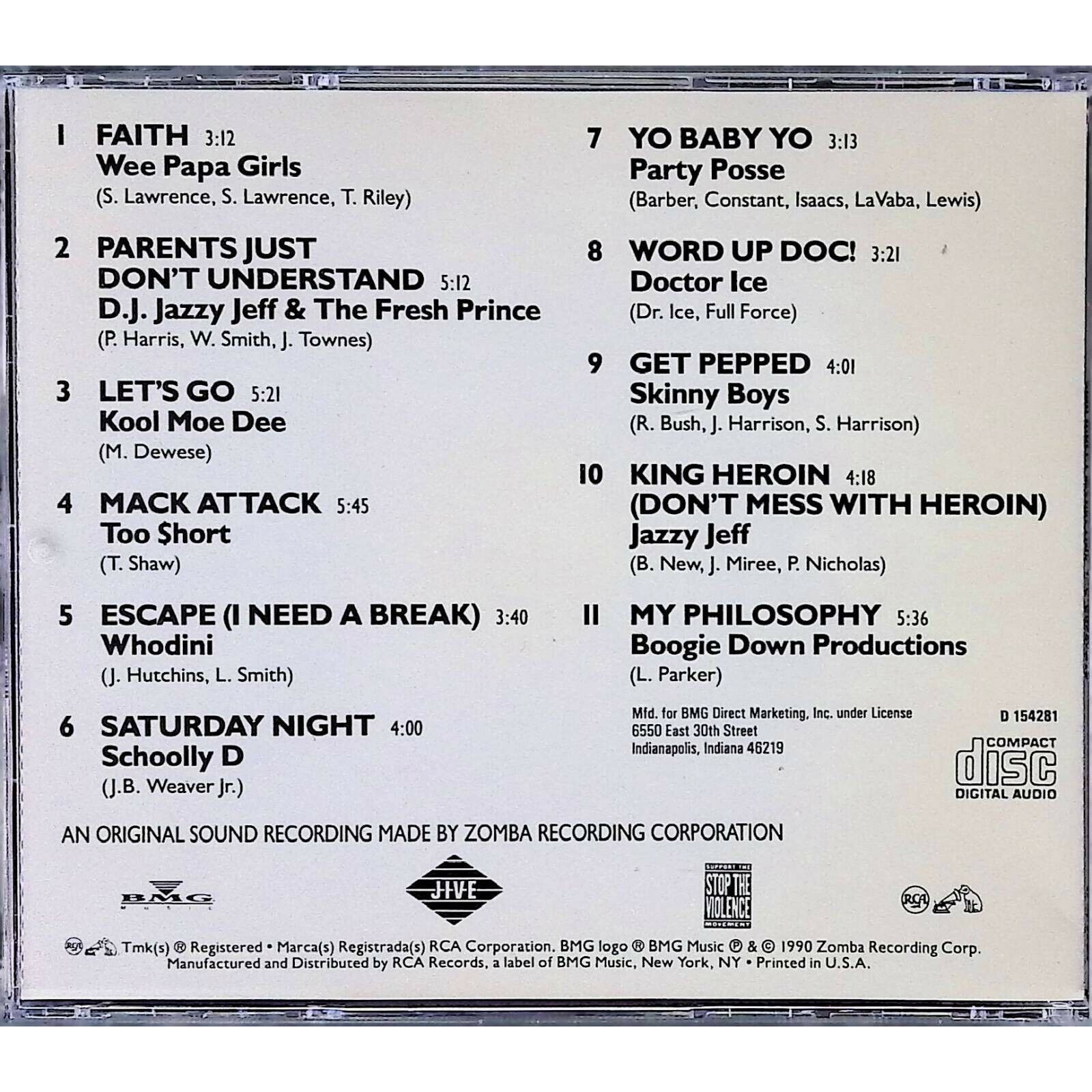 Jive's Greatest Rap Singles DMG Rap & Hip-Hop CD Various Artist D ...