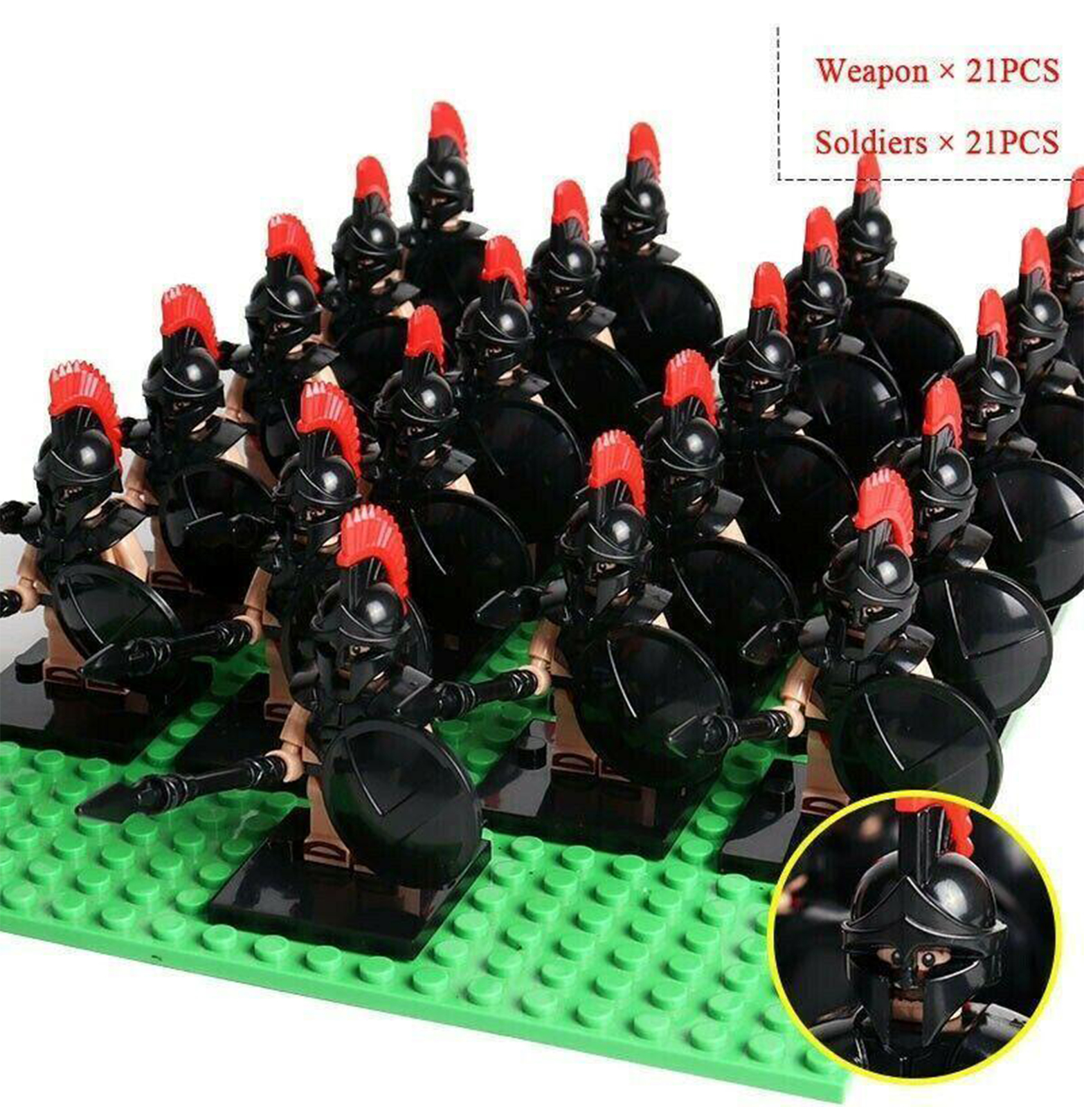 Ancient Spartan Military The 300 Spartans Warriors 21 Minifigures Set ...