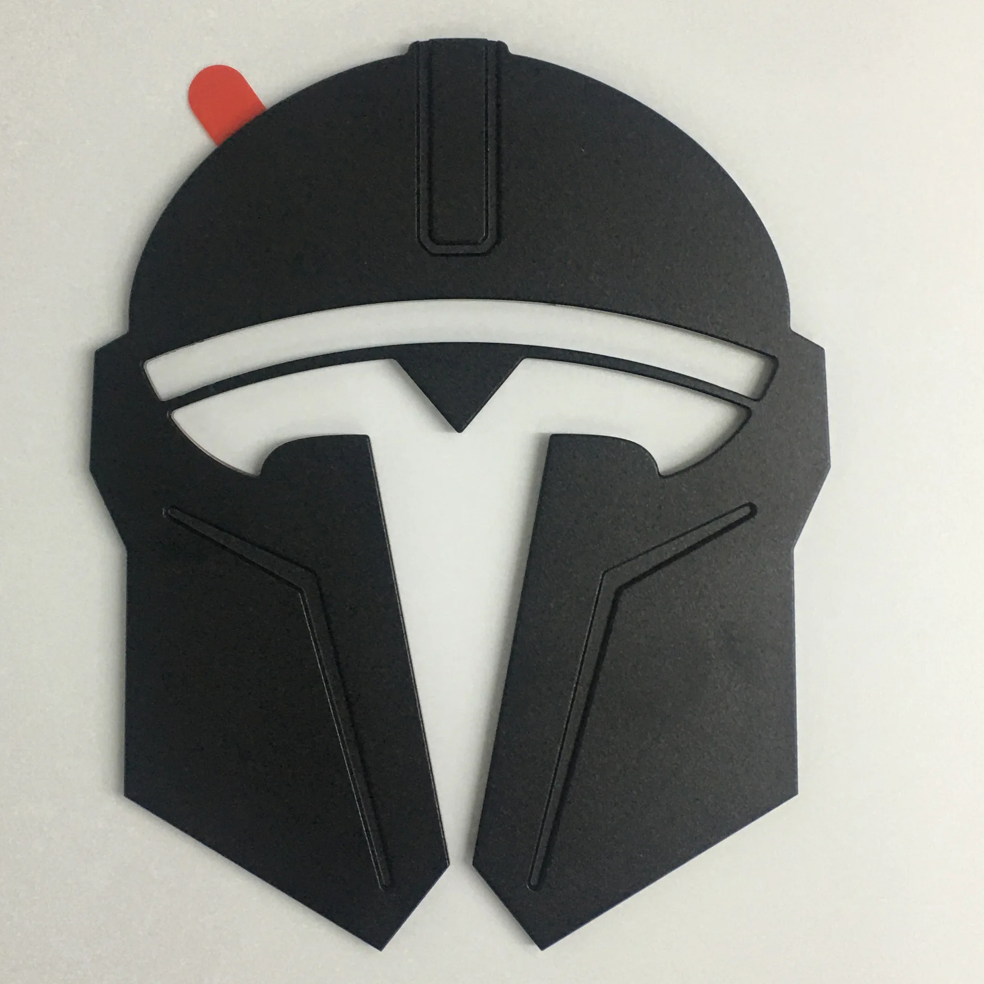 For Tesla Model 3 Y Mandalorian Helmet Car Front Logo Emblem Sticker ...