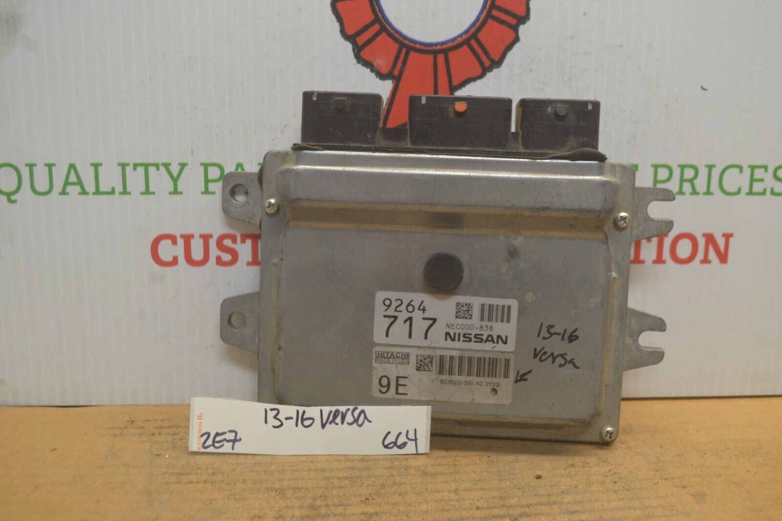 BEM332300A2 Nissan Versa 2013-2016 Engine Control Unit ECU Module 664 ...