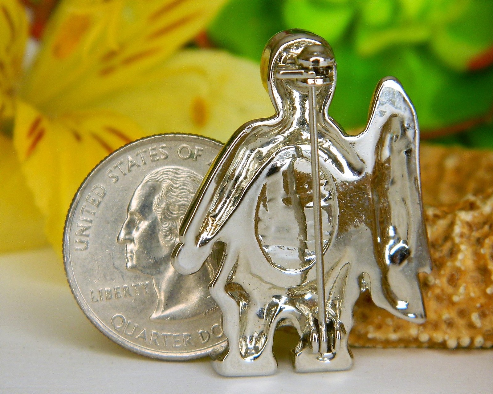 Vintage Eskimo Inuit Fish Jelly Belly Brooch Pin Silver Tone Cabochon ...