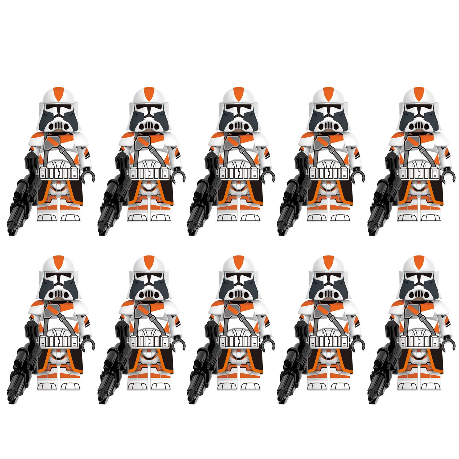 10pcs Star Wars 212th Attack Battalion Clone Heavy Troopers Minifigures Set - Building Toy ...