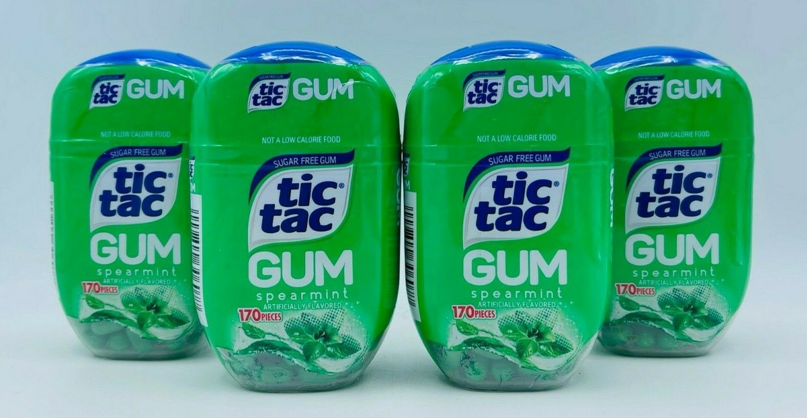 4 x Tic Tac SPEARMINT Sugar Free Gum 170 Pieces Each BBD 03/2021 Free ...