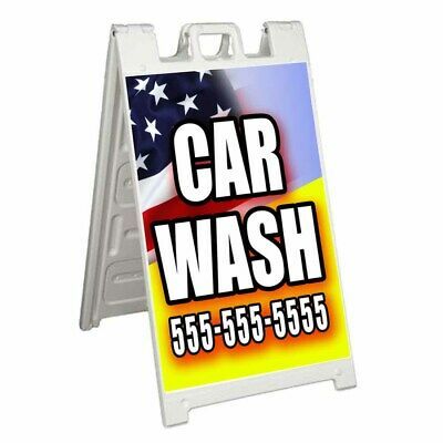 CUSTOMIZABLE CAR WASH OPEN Signicade 24x36 Aframe Sidewalk Sign Banner ...