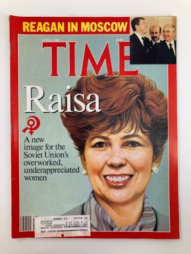 VTG Time Magazine June 6 1988 Ronald Reagan and Raisa of Soviet Union ...