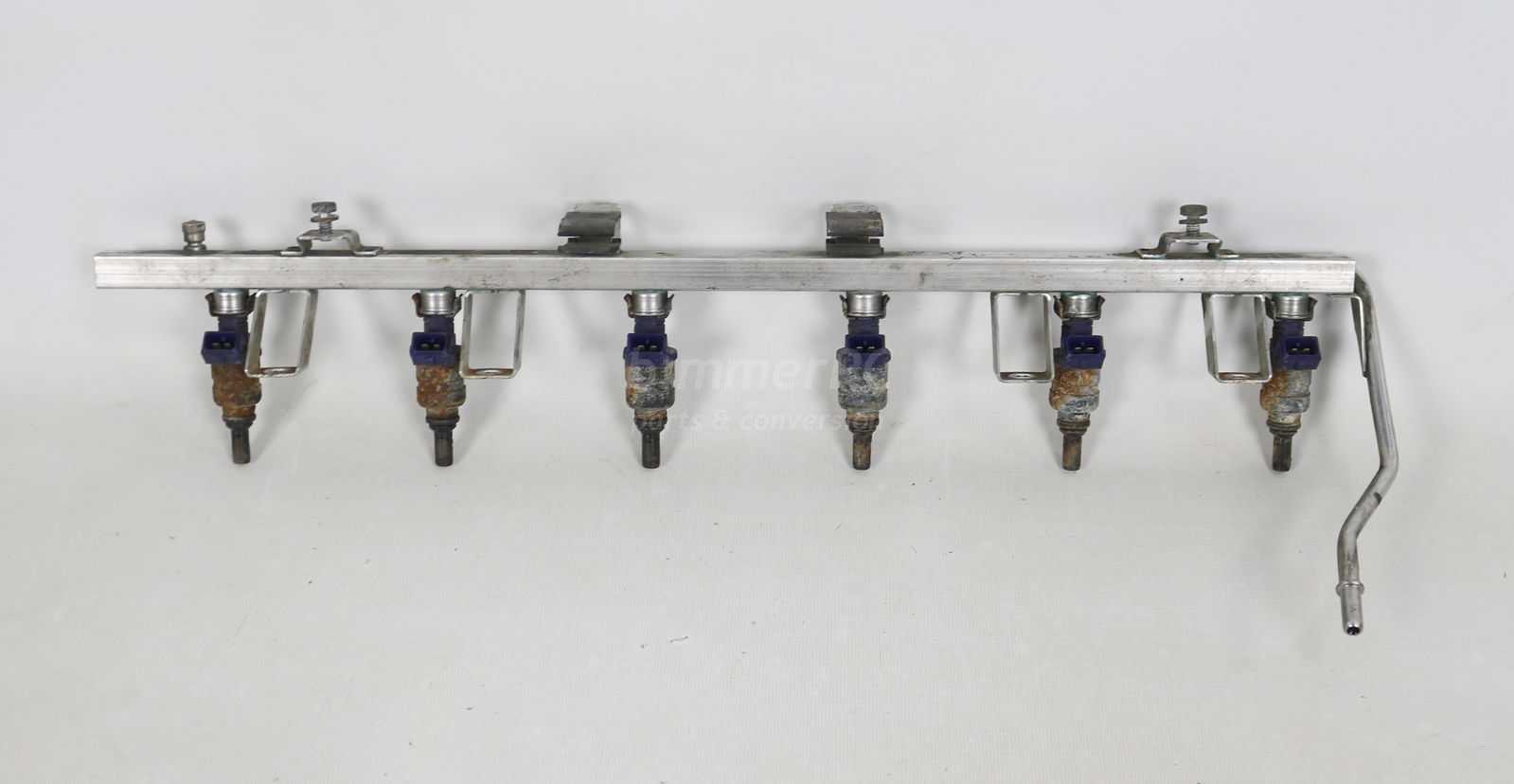 BMW M54 3.0L Engine Fuel Rail w Injectors E39 E46 E53 E60 E83 E85 2000 ...