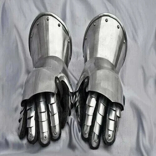 Combat Armour Hand Gloves Larp Warrior Steel, Medieval Knight Mitten ...