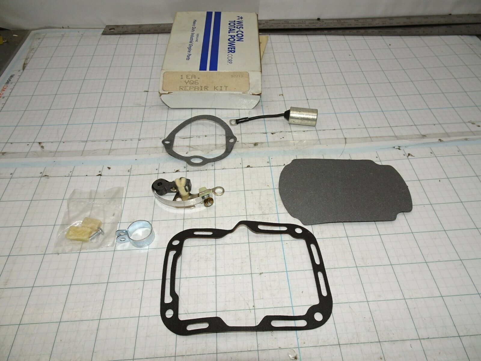 Wisconsin YQ6 Magneto Point Condenser Repair Kit OEM NOS - Lawn Mower Parts