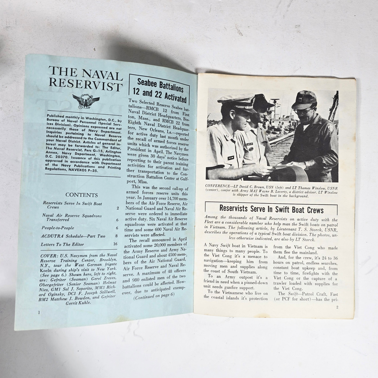Naval Reservist Magazine June 1968 Swift Boat Crews - Books