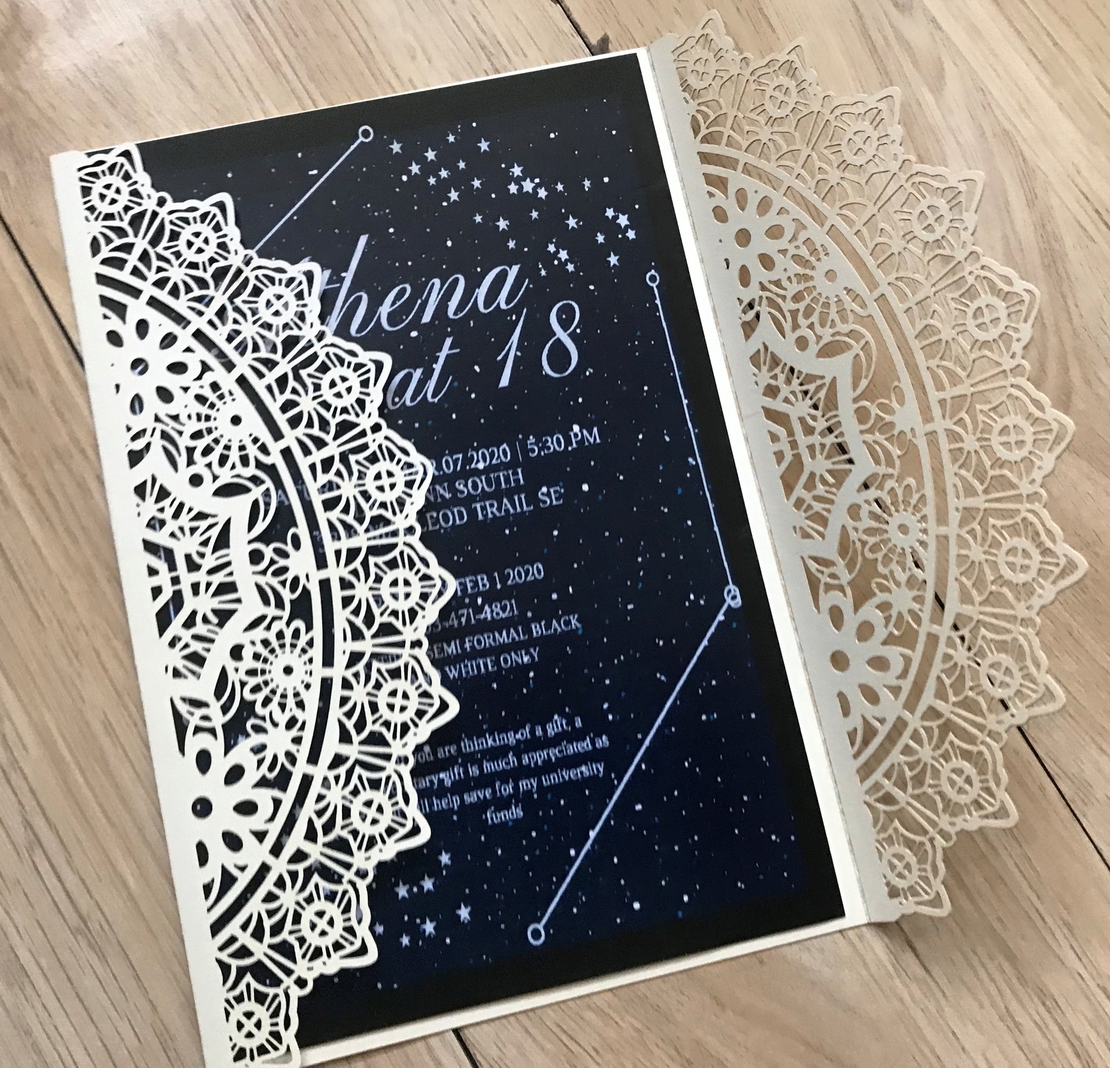 50pcs cream Laser Cut Invitation cards custom laser cut Wedding ...