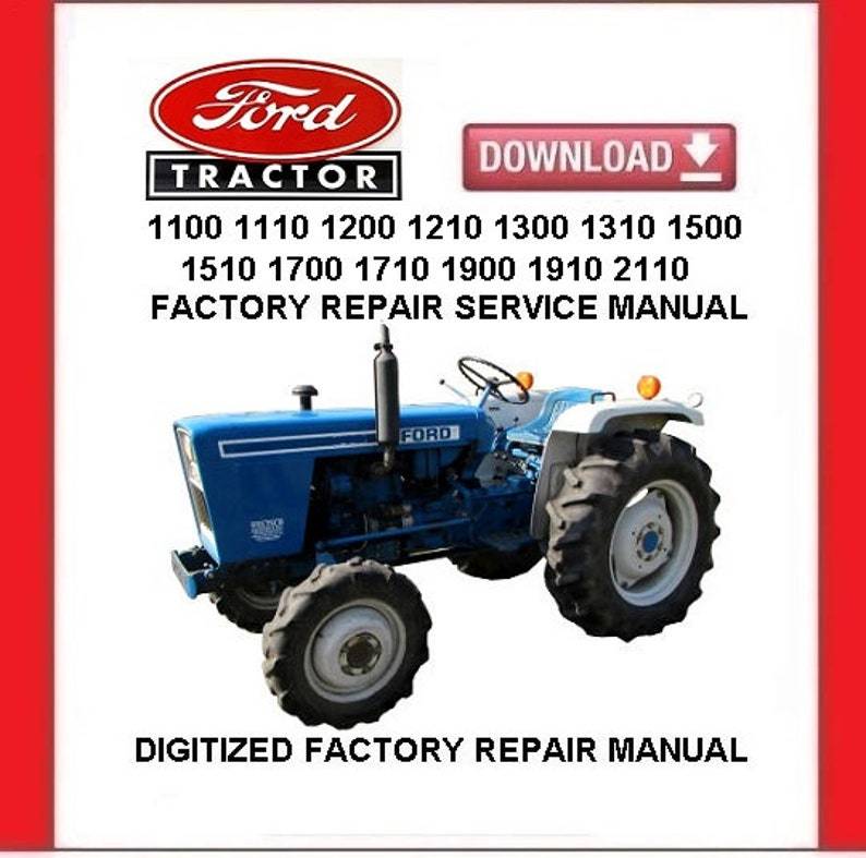 FORD 1100-2110 Series Tractors Workshop Repair Manual - Service ...