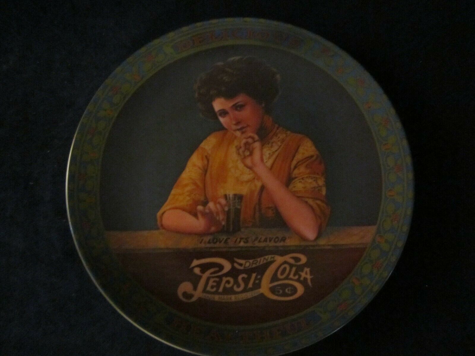 PEPSI-COLA GIRL collector plate NOSTALGIA, CHARM AND GLAMOR - RARE soda ...