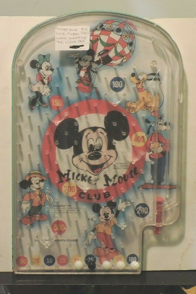 Wolverine MICKEY MOUSE CLUB Pinball game VTG 1965 - Mickey Mouse