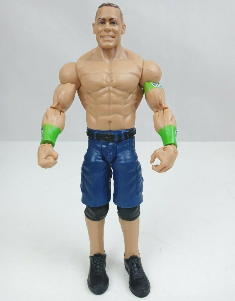 2013 Mattel WWE John Cena 7" Action Figure (B) Lime Green Arm Bands ...