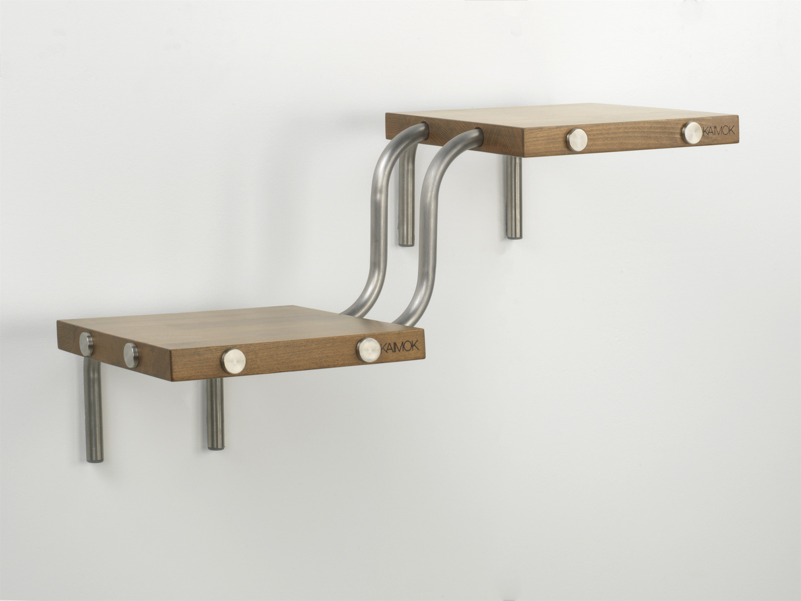 Floating wall shelf, 2 modular wooden shelves - BCN-MODULAR - Bookcases ...