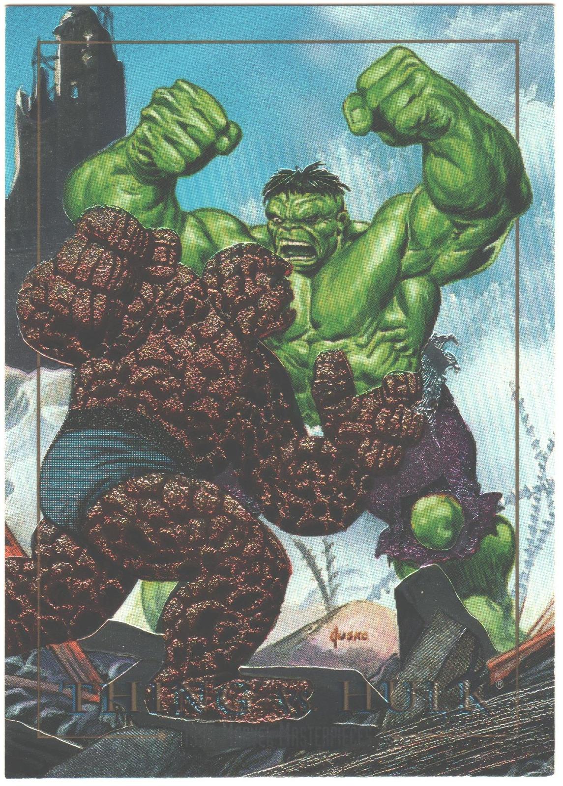 THING vs. HULK Marvel Masterpieces Special Battle Spectra-Etch card #1 ...