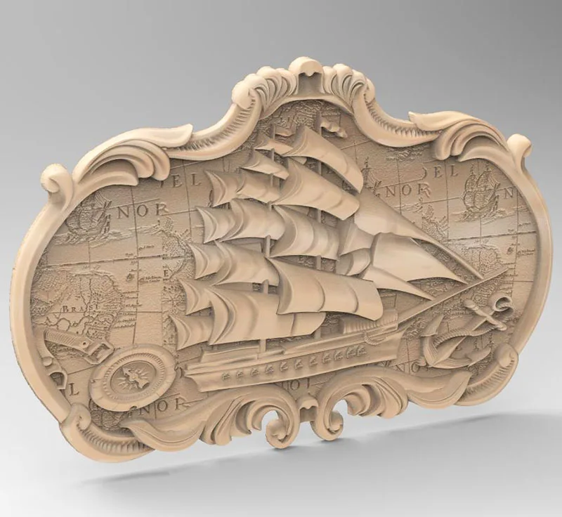 3D Model File 3d STL Model Navigation Chart for CNC Router Engraver ...