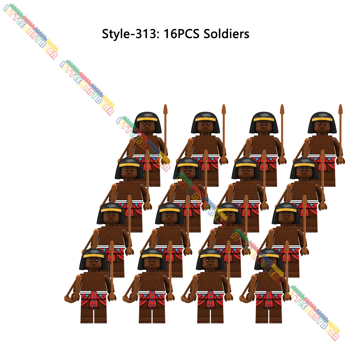 16PCS African Nubian Zulu Archer Warrior Historic Movie Bulding ...