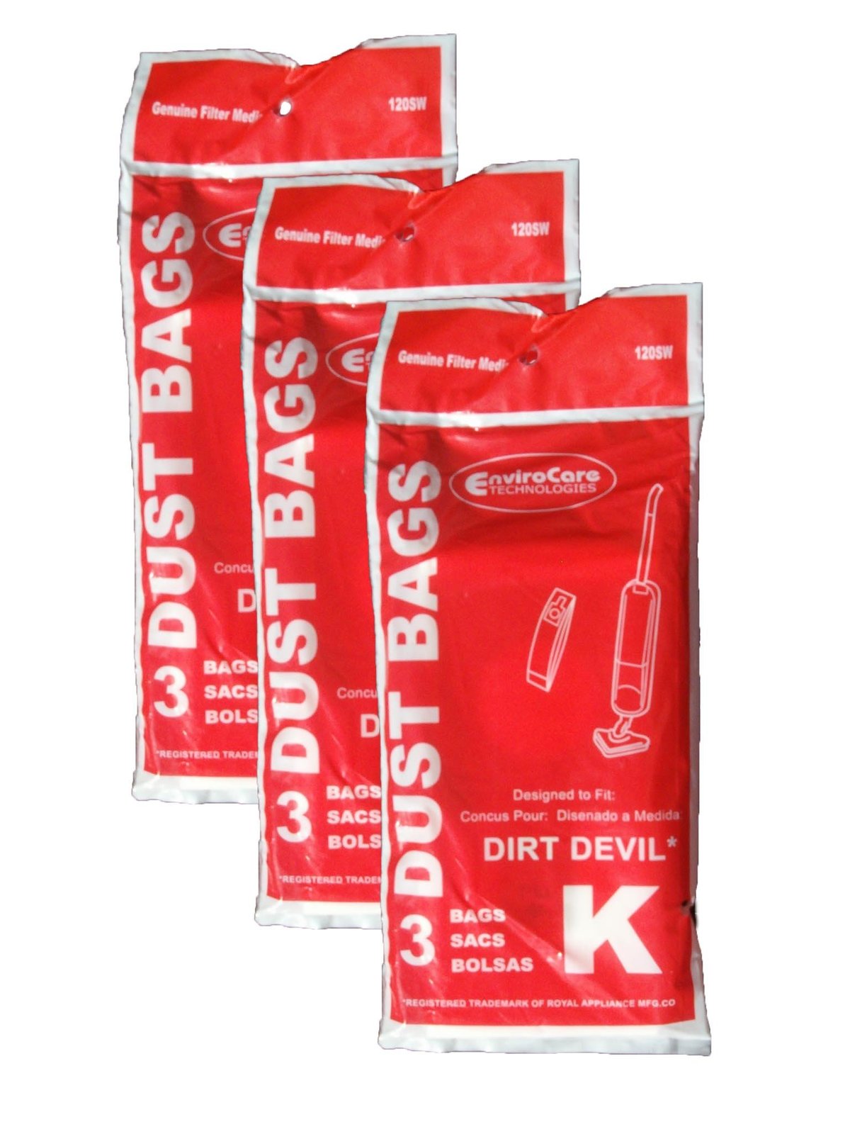 EnviroCare Replacement Vacuum Cleaner Dust Bags made to fit Royal Dirt ...