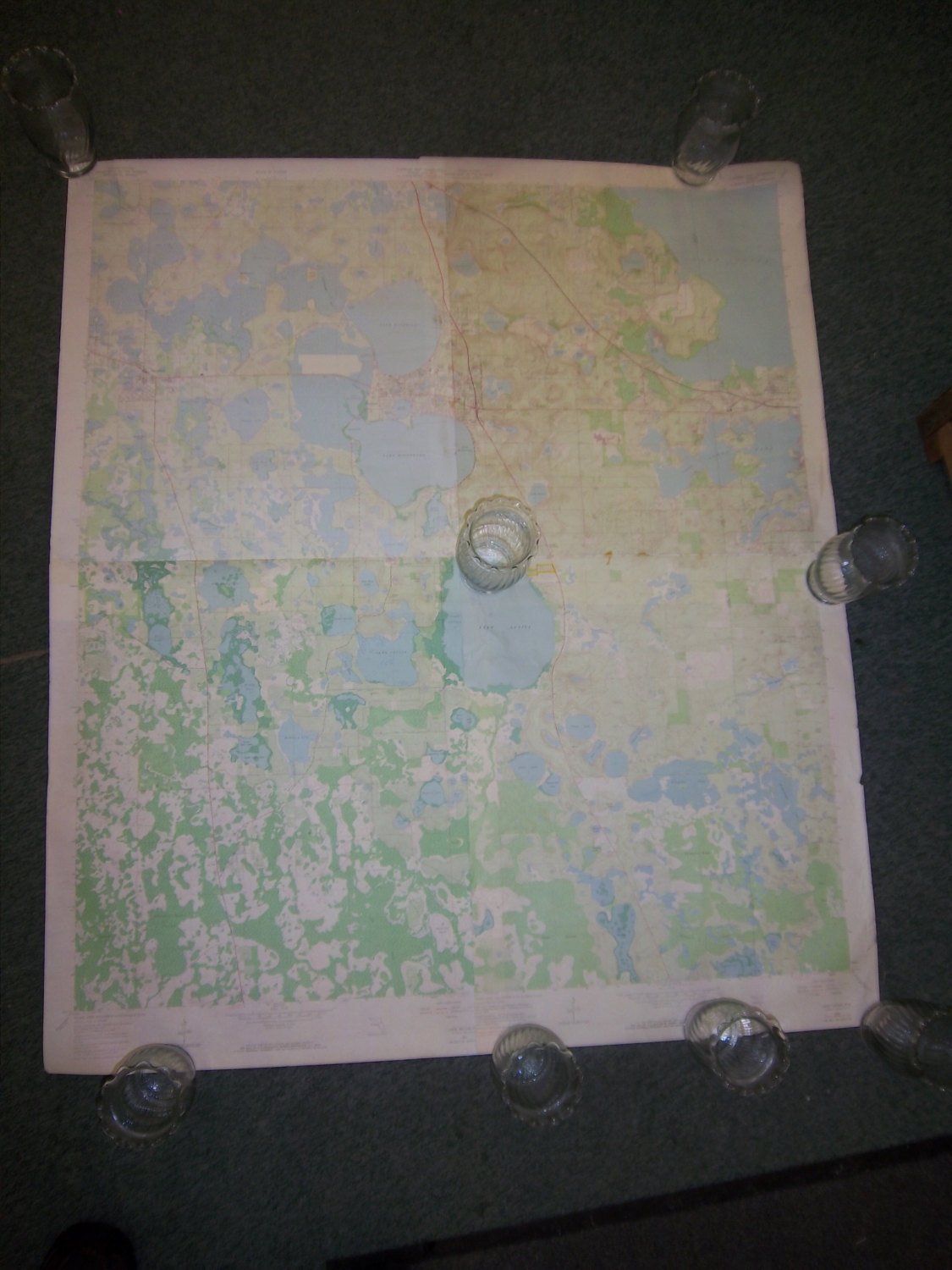 FREE Shipping MAP FLORIDA 4 Wall Maps Mural huge oversized when put ...