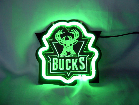 NBA Milwaukee Bucks 3D Beer Bar Neon Light Sign 13'' x 8'' - Other ...