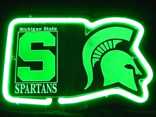 NCAA Michigan State University Msu Spartans 3D Neon Sign 11'' x 8 ...