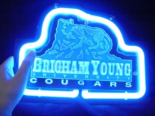 Brigham Young University BYU Cougars 3D Bar Neon Light Sign 11'' x 8 ...