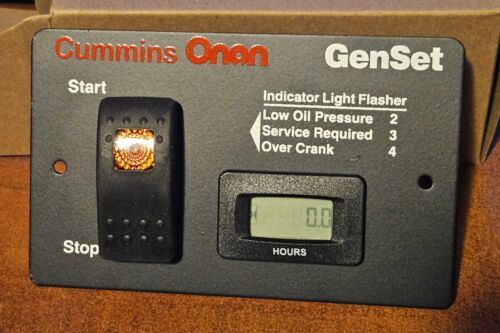 ONAN SILENT REMOTE START SWITCH & DIGITAL HOUR METER 12Volt GAS LP ...