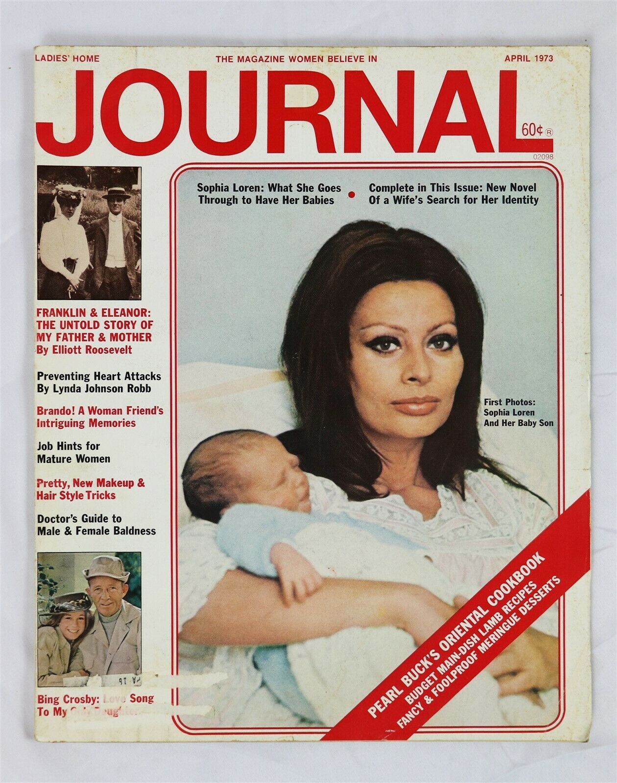 ORIGINAL Vintage Apr 1973 Ladies Home Journal Magazine Sophia Loren ...