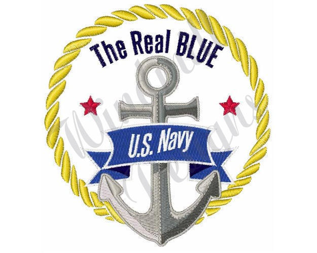 The Real Blue US Navy - Machine Embroidery Design - Digital Goods