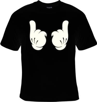 cartoons hand cartoon disney style hand dope fingers peace tee t shirts ...