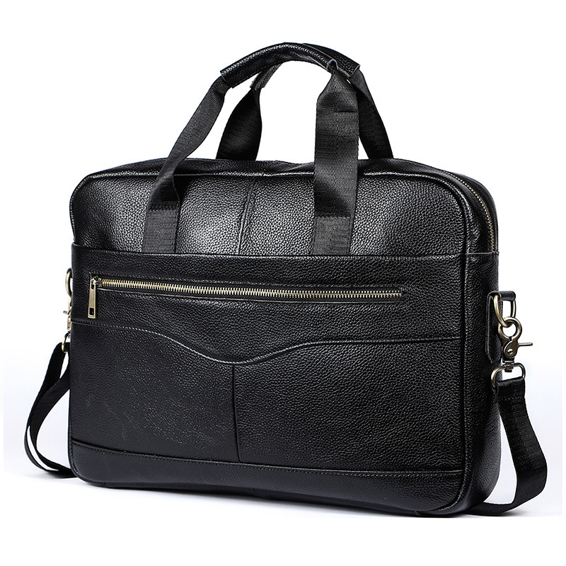 Cowhide Leather Briefcase Mens Genuine Leather Handbags designer bag ...